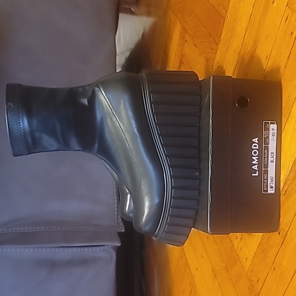 Lamoda | Shoes | Lamoda Muster Up Platform Creeper Wedge Ankle Boot ...